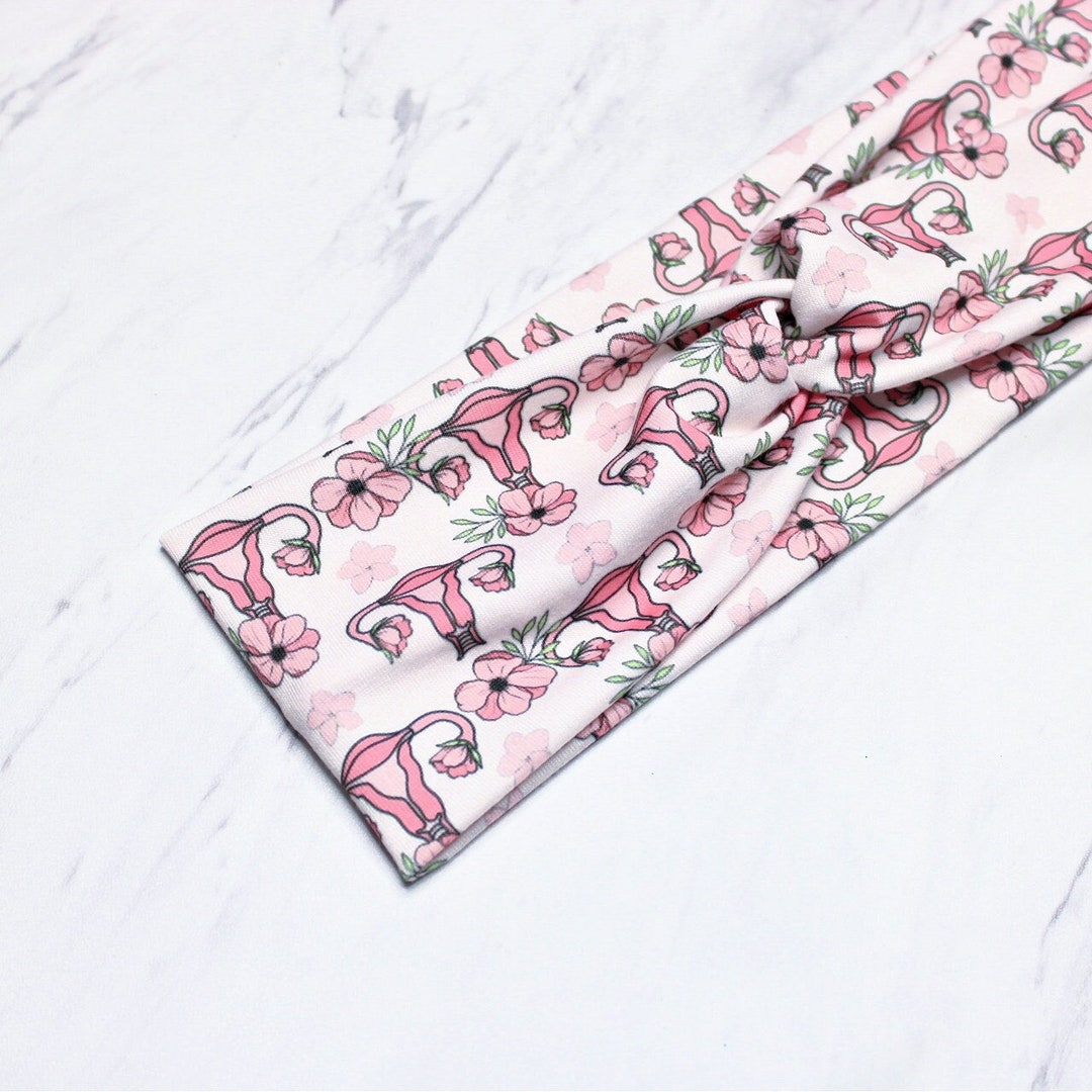 Flower Uterus OBGYN Print Headband for Women, Nurse Headband, Gift for ...