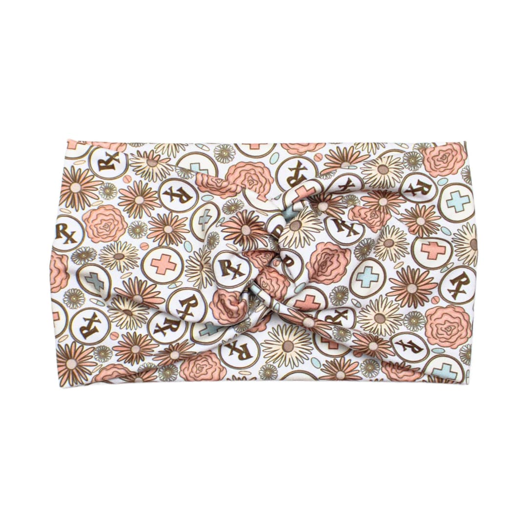 Wide Pharmacist Headband for Women, Soft Fabric Hair Band With Buttons ...