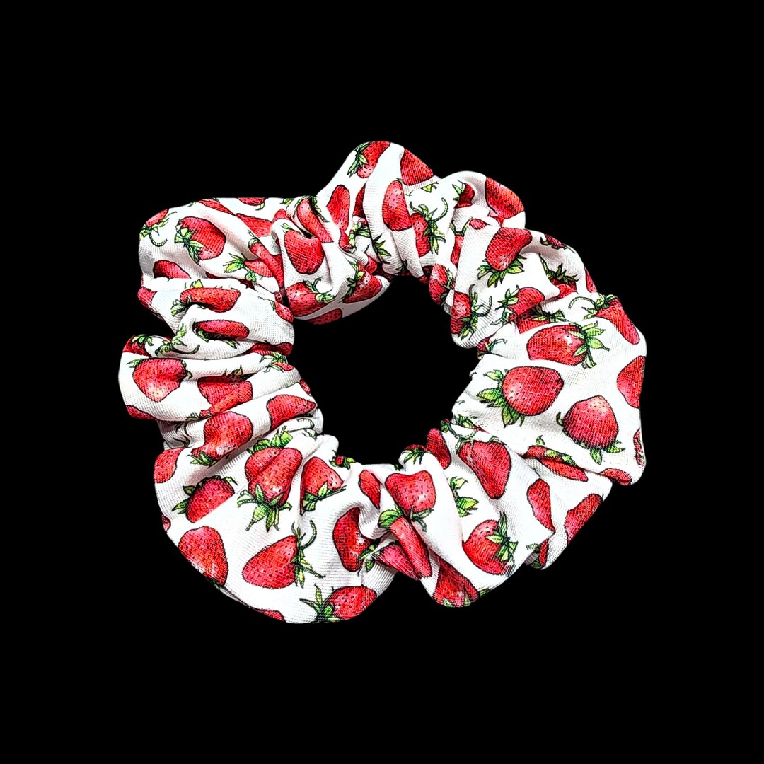 Strawberry Scrunchie, Retro 90s Hair Accessory, Gift for Her - Etsy