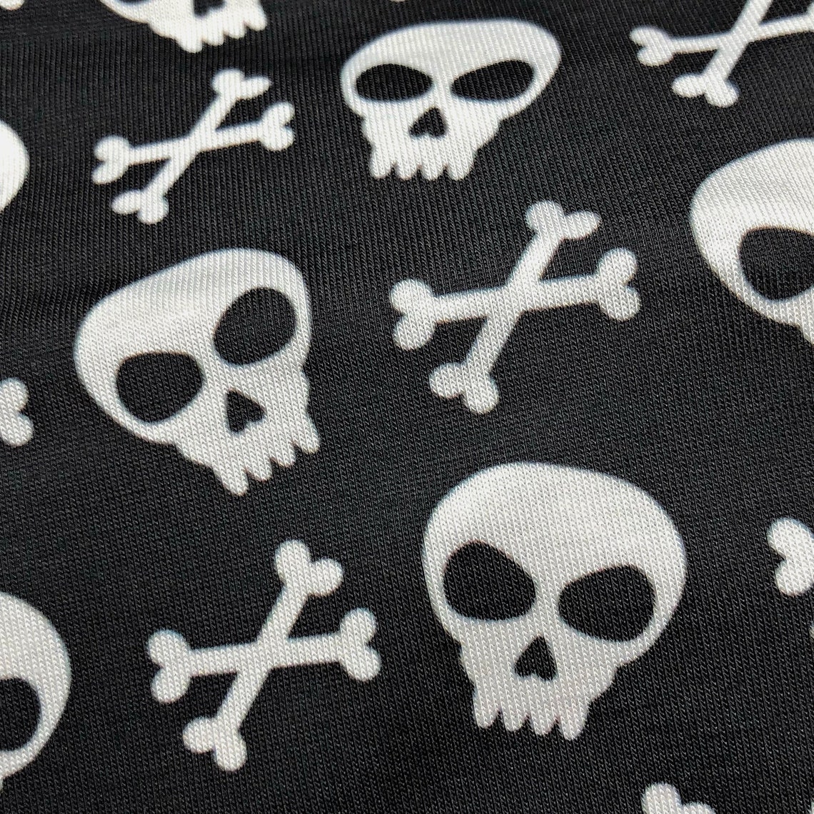 Wide Skull and Crossbones Headband for Women Festive | Etsy