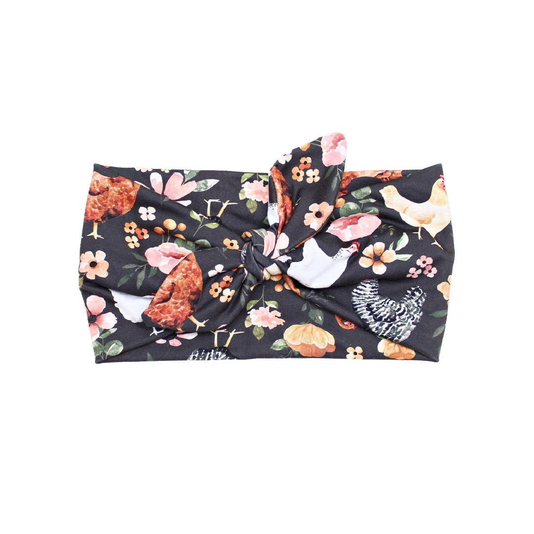 Wide Chicken Bow Headband for Women, Roosters Hens Farm Hair Accessory ...