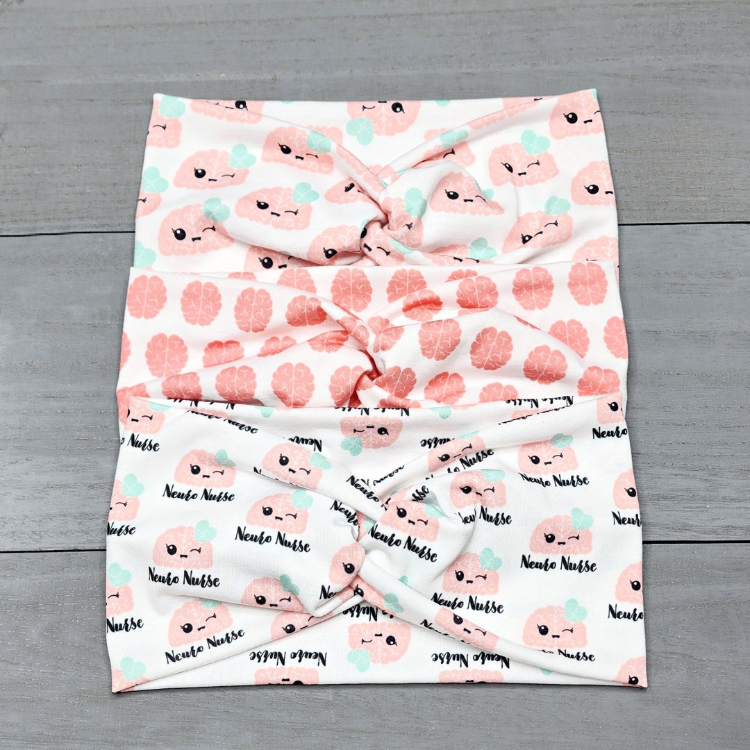 Wide Neuro Nurse Brain Headbands With Buttons - Etsy