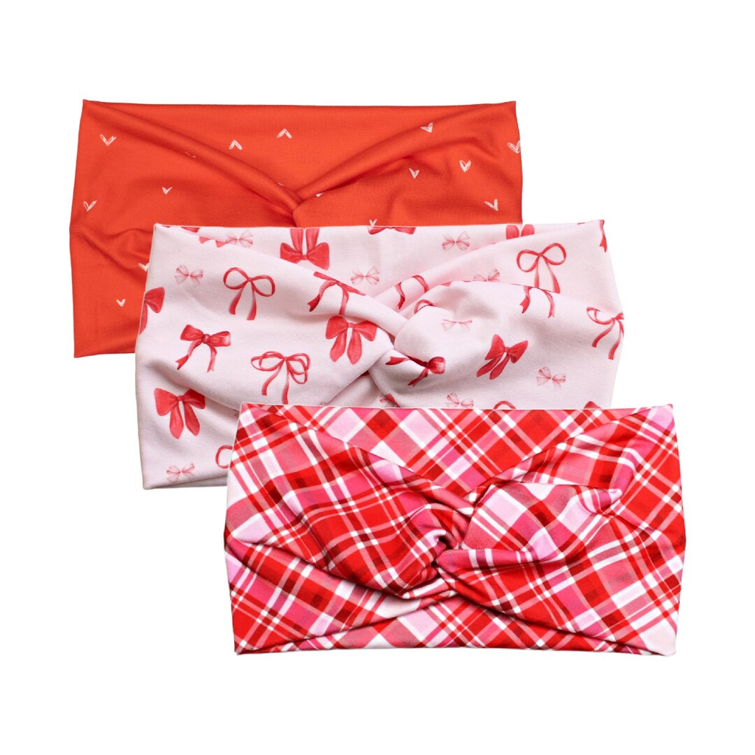 Wide Valentine's Day Headbands for Women, Preppy Galentine's Style - Etsy