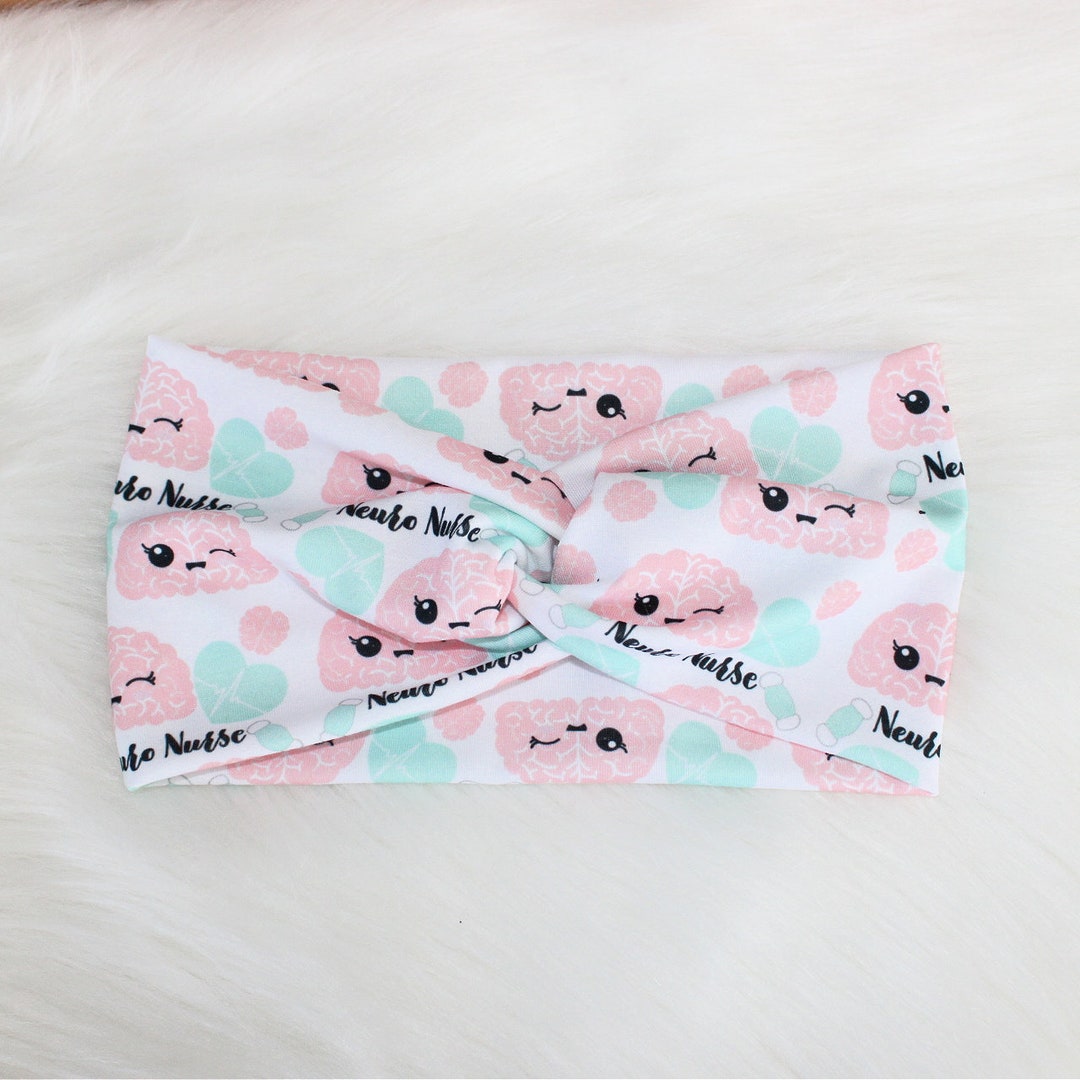 Neuro Nurse Headband, Brain Print Hair Accessory, Mental Health, Gift ...