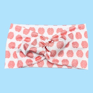 Wide Neuro Nurse Headband With Buttons, Brain Print Hair Accessory ...