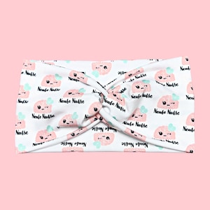 Wide Neuro Nurse Headband With Buttons, Brain Print Hair Accessory ...