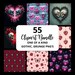 Gothic Couple Skull Heart Clipart, Digital Download Seamless Love ...