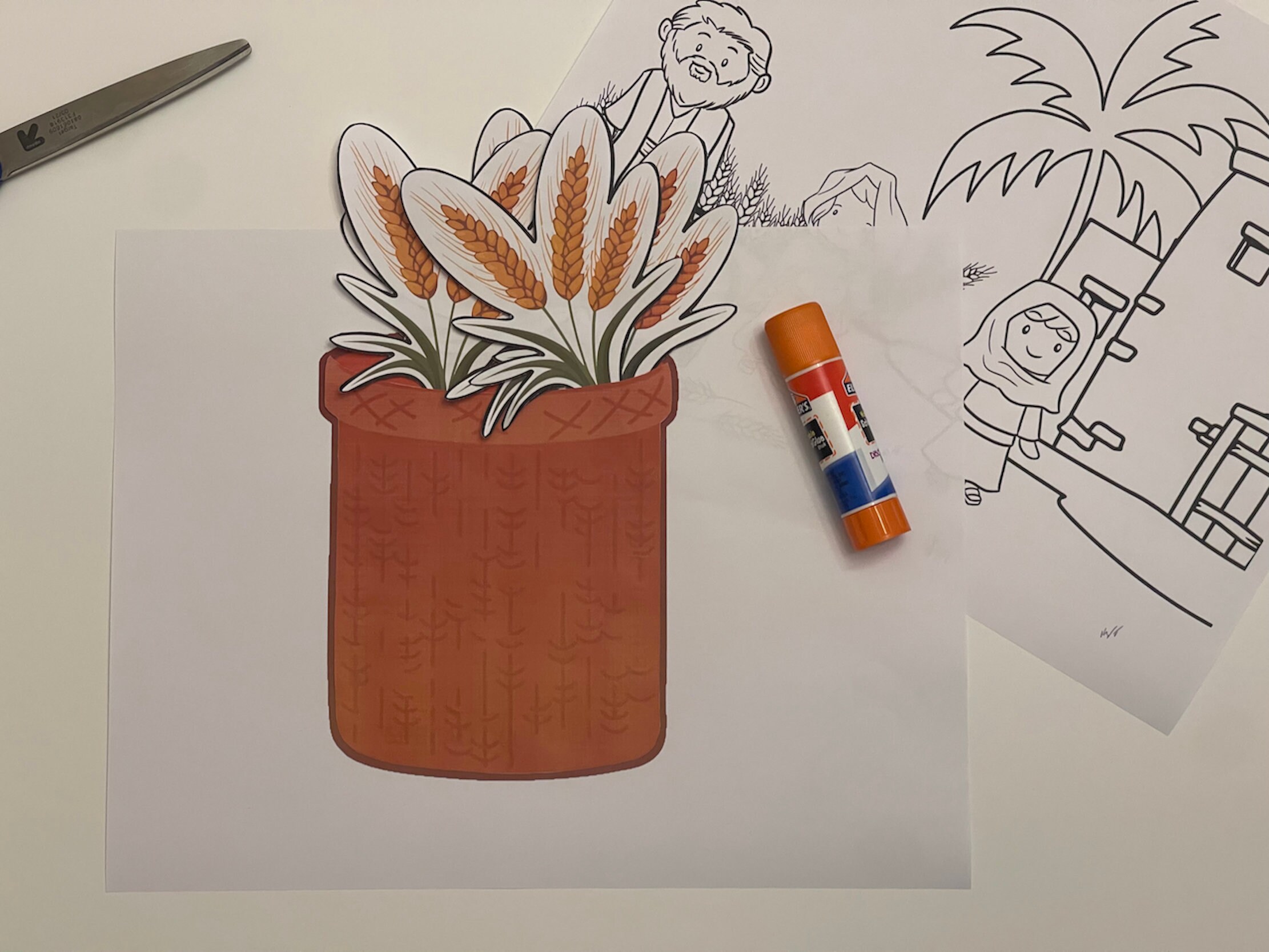 Ruth's Wheat Basket Bible Story Craft (digital Download) - Etsy