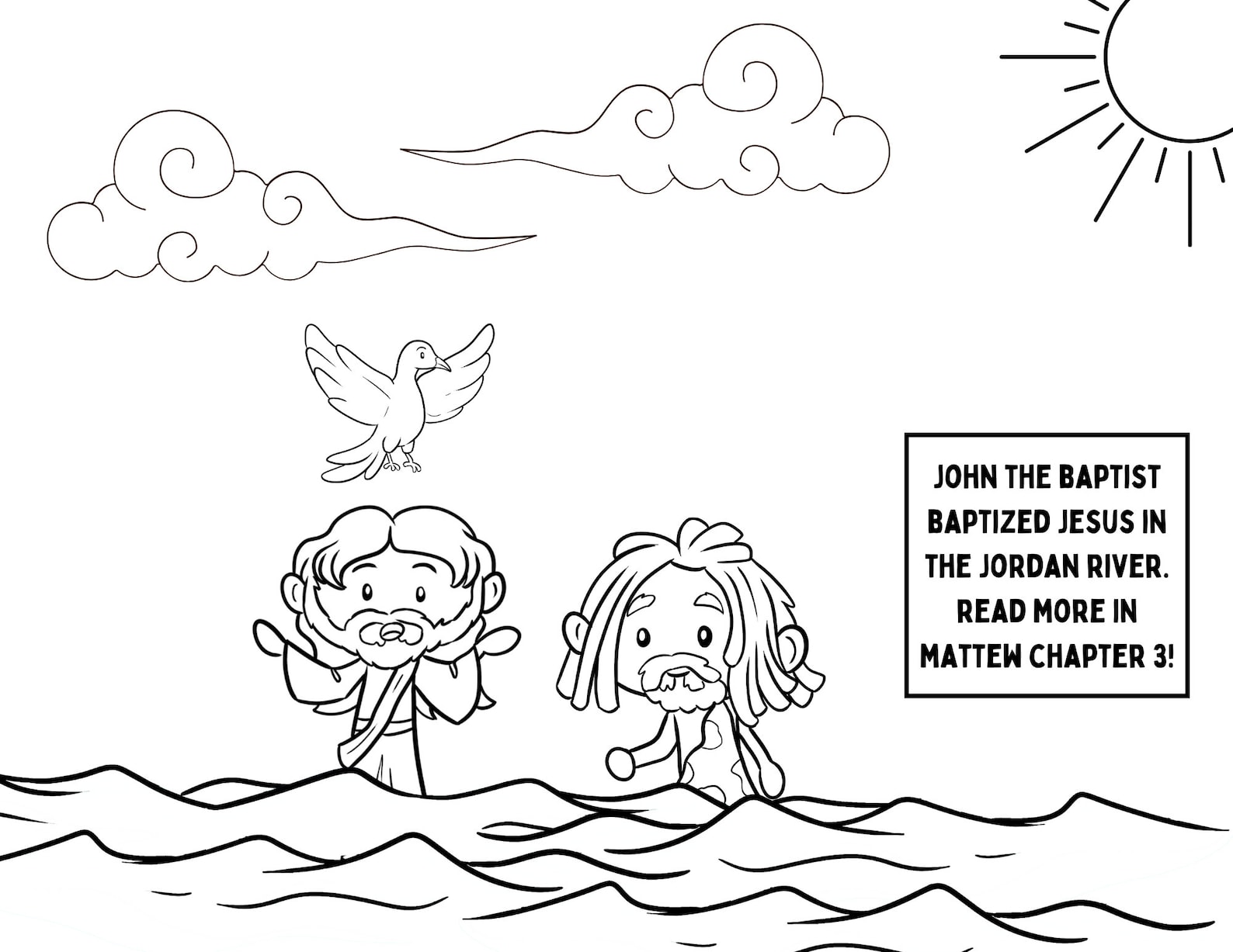 Jesus Baptism by John the Baptist Craft | Easy Dove Craft With Flapping ...