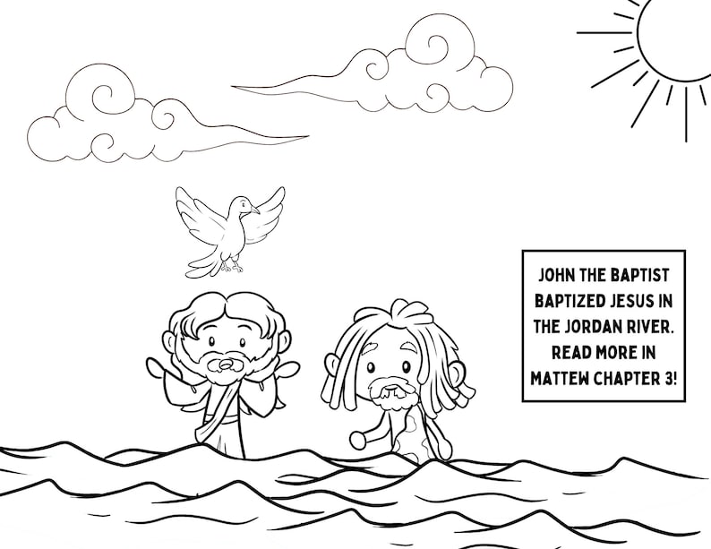 Jesus Baptism by John the Baptist Craft | Easy Dove Craft With Flapping ...