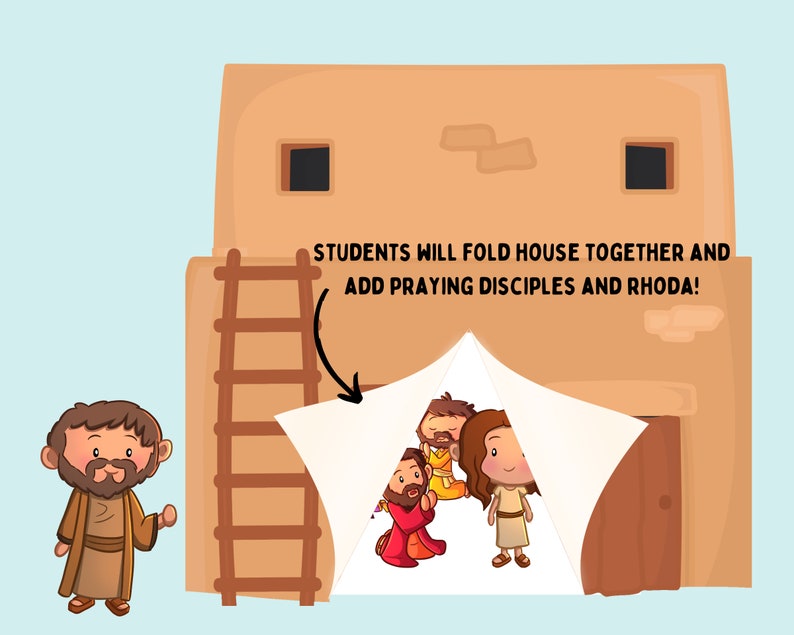 Peter Returns From Jail Bible Craft | Rhoda Opens the Door! - Etsy