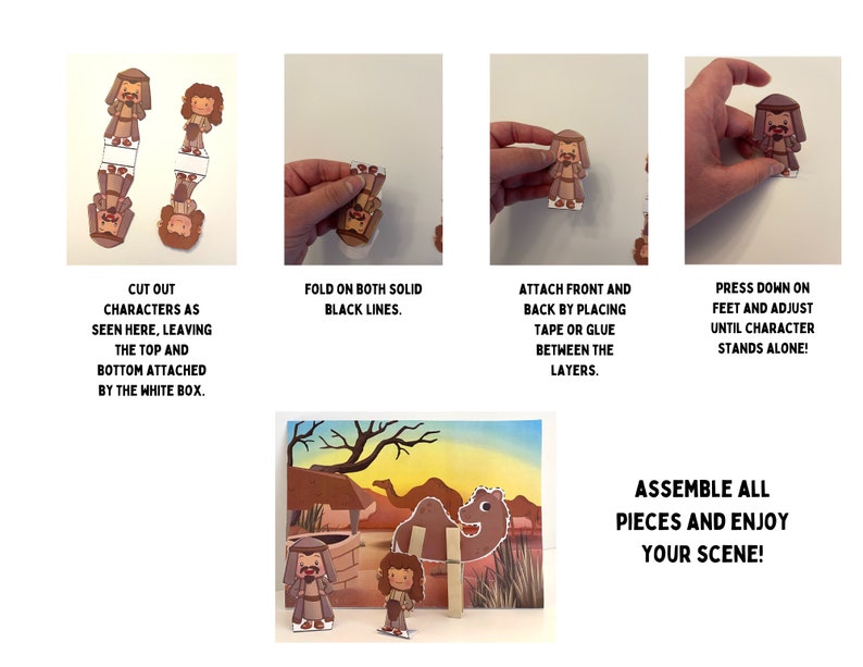 Isaac and Rebecca Bible Story Craft | Servant Meets Rebecca Scene ...