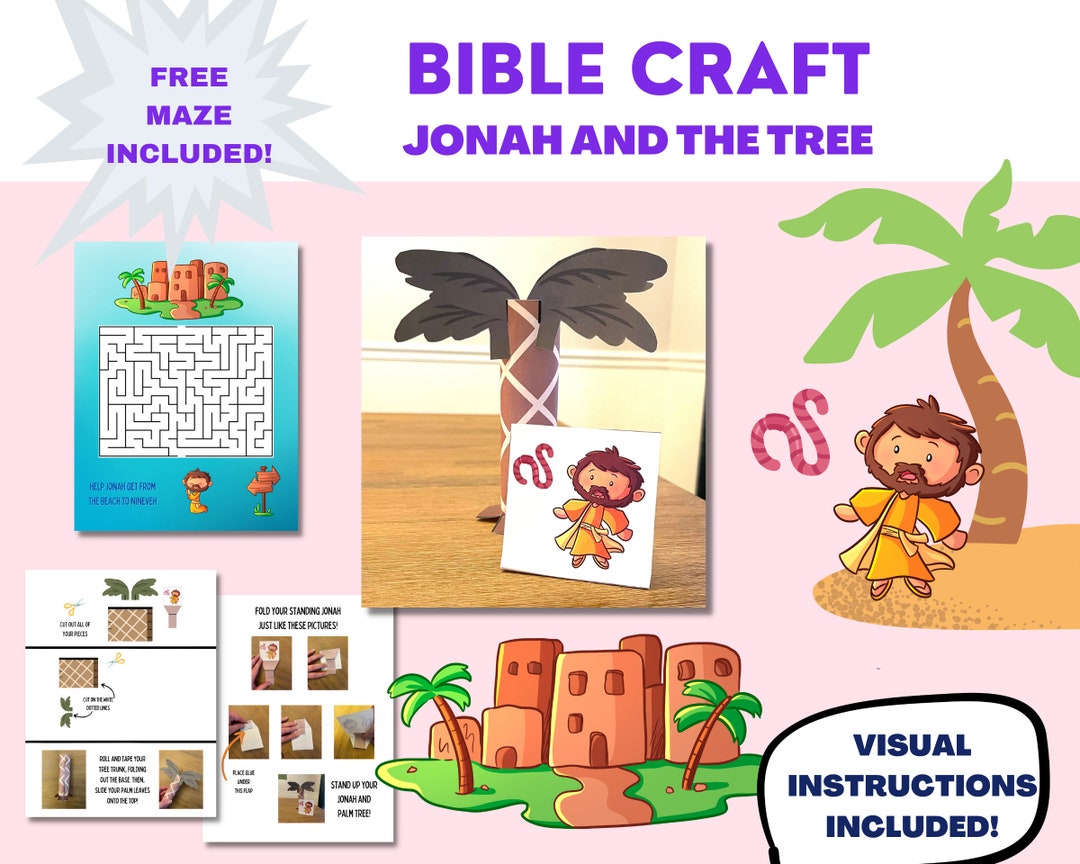 Jonah and the Tree Craft | Tell the End of Jonah's Story! - Etsy