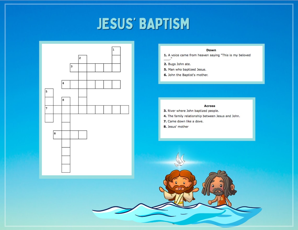 Jesus Baptism by John the Baptist Craft | Easy Dove Craft With Flapping ...
