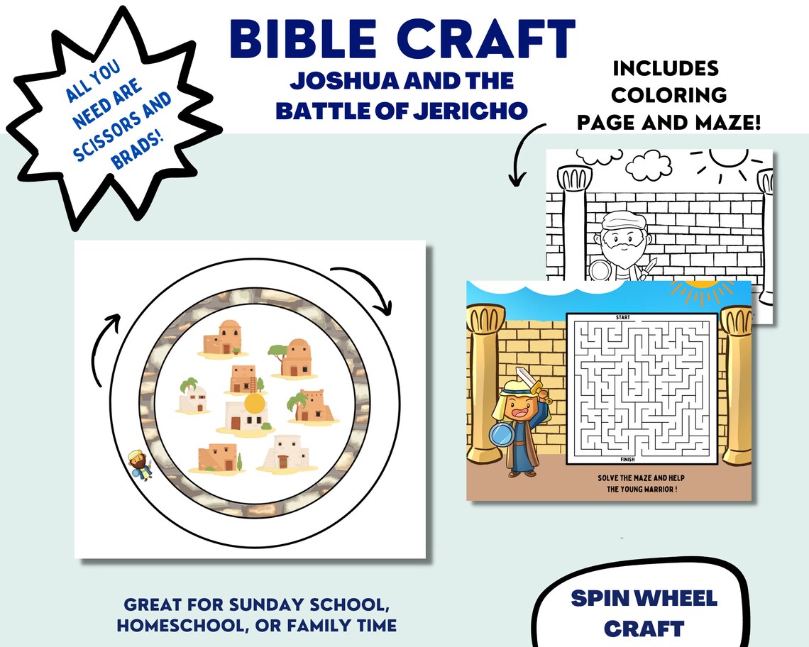 Joshua and the Battle of Jericho Craft | Sunday School Kid's Church ...