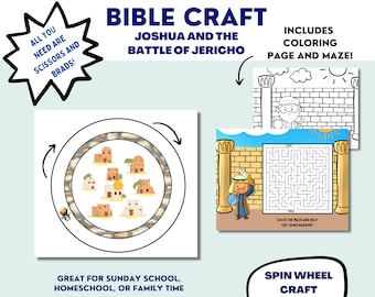 Joshua and the Battle of Jericho Preschool Bible Lesson, Printable ...