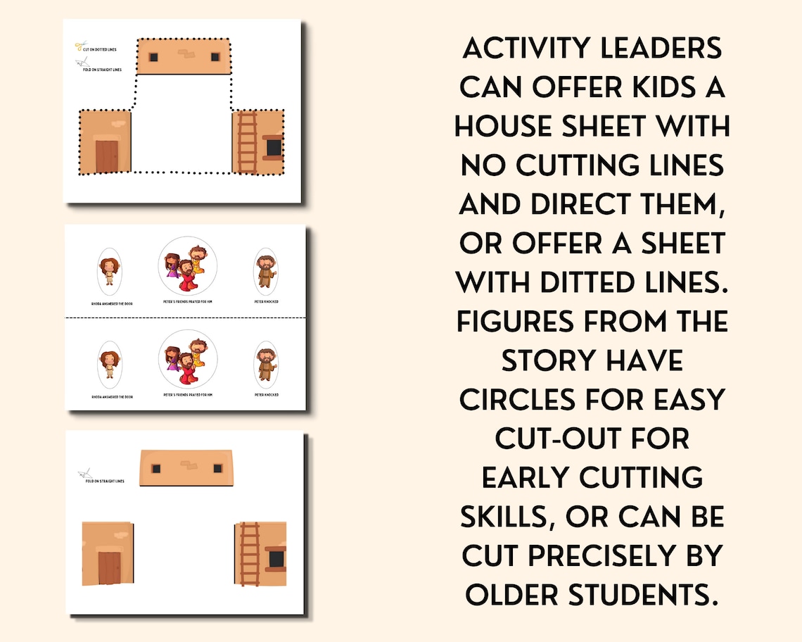 Peter Returns From Jail Bible Craft | Rhoda Opens the Door! - Etsy