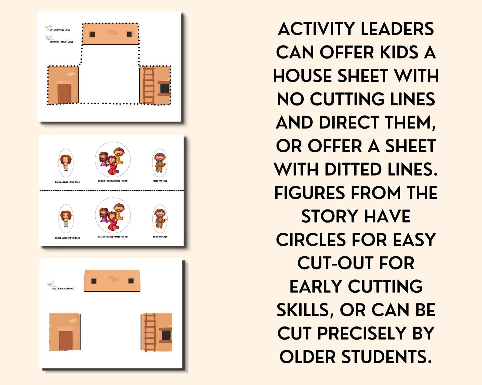 Peter Returns From Jail Bible Craft | Rhoda Opens the Door! - Etsy