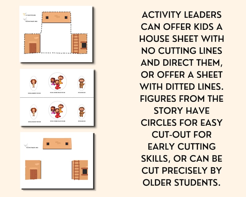 Peter Returns From Jail Bible Craft | Rhoda Opens the Door! - Etsy