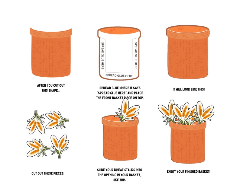 Ruth's Wheat Basket Bible Story Craft (digital Download) - Etsy