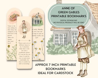 Anne of Green Gables Quotes Printable Bookmarks | Collection 1 - Etsy