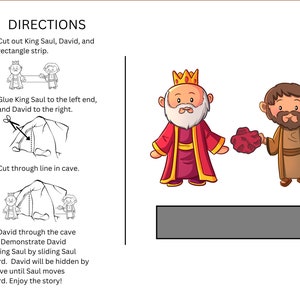 David and Saul in the Cave Bible Story Craft - Etsy