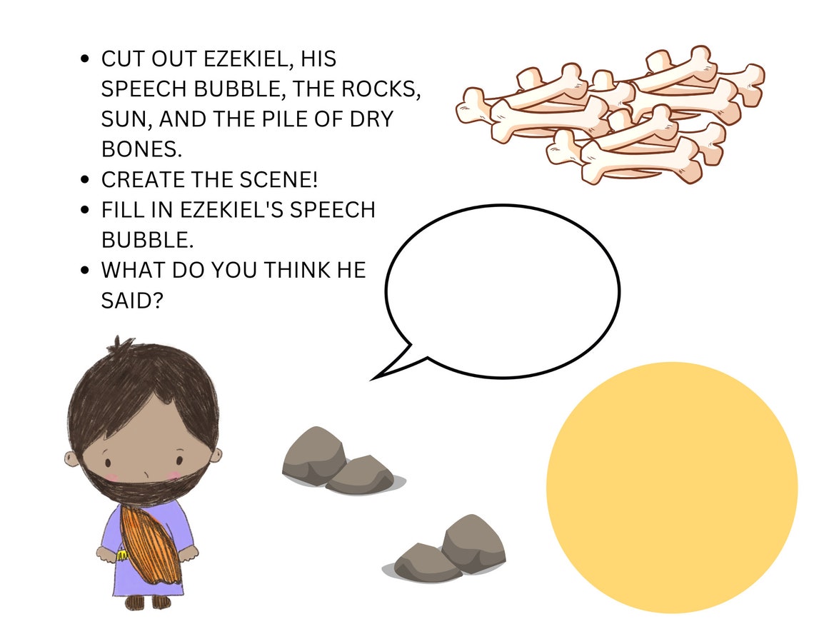 Ezekiel and the Valley of Dry Bones Craft | Sunday School Bible Story ...