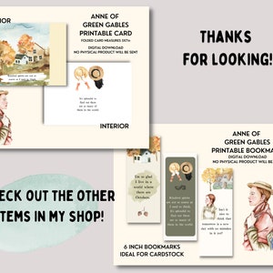 Anne of Green Gables Printable Bookmarks | Collection 2 - Etsy