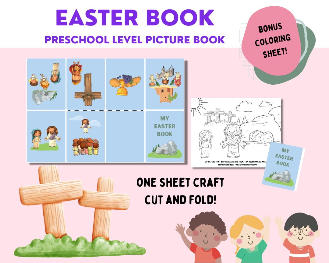 Christian Easter Preschool Flip Book | One Sheet Sunday School Craft ...