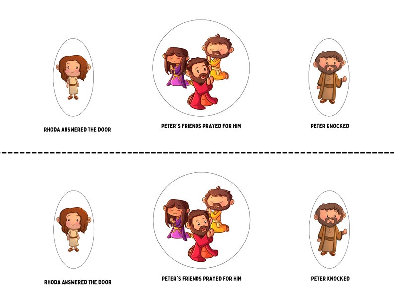 Peter Returns From Jail Bible Craft | Rhoda Opens the Door! - Etsy