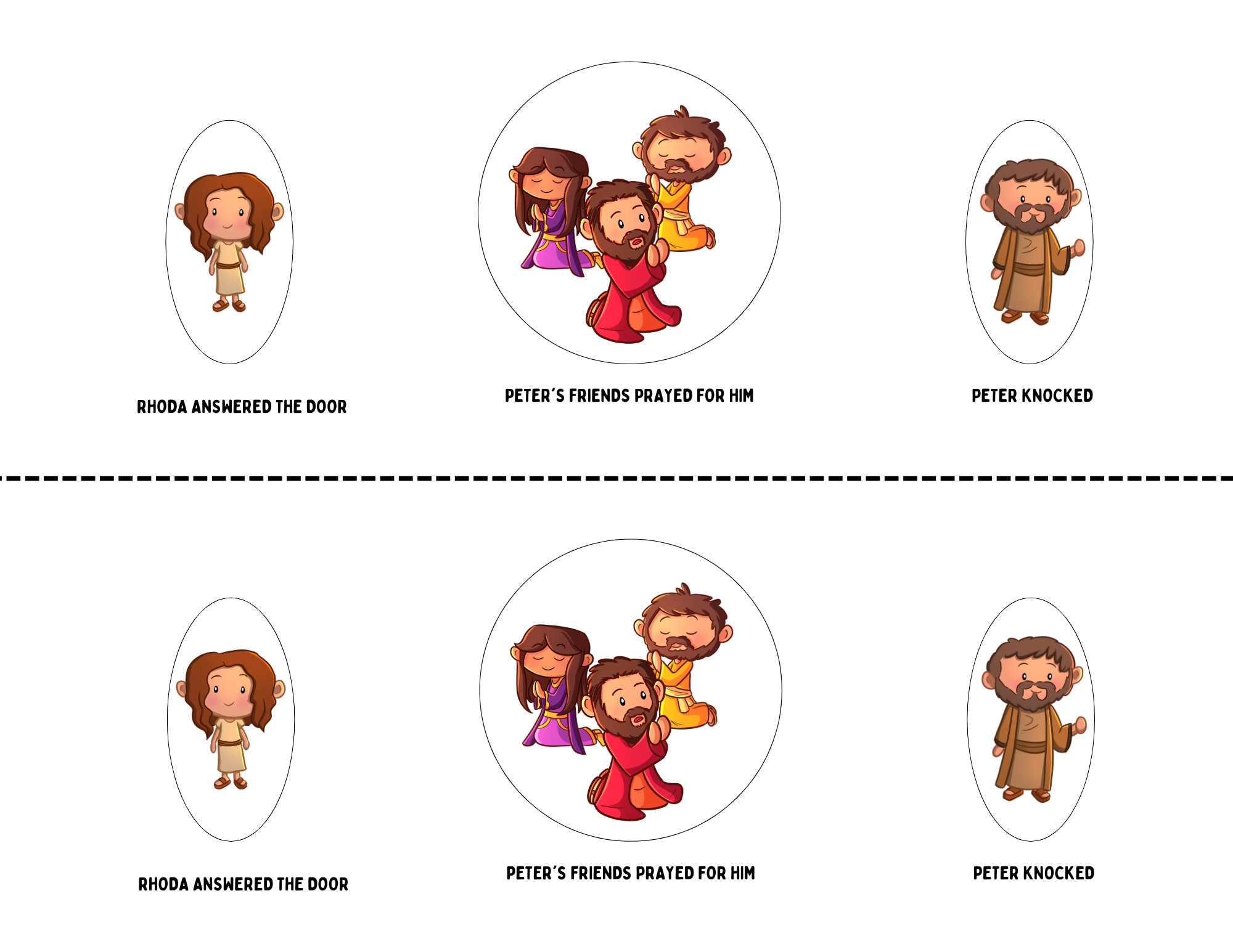 Peter Returns From Jail Bible Craft | Rhoda Opens the Door! - Etsy