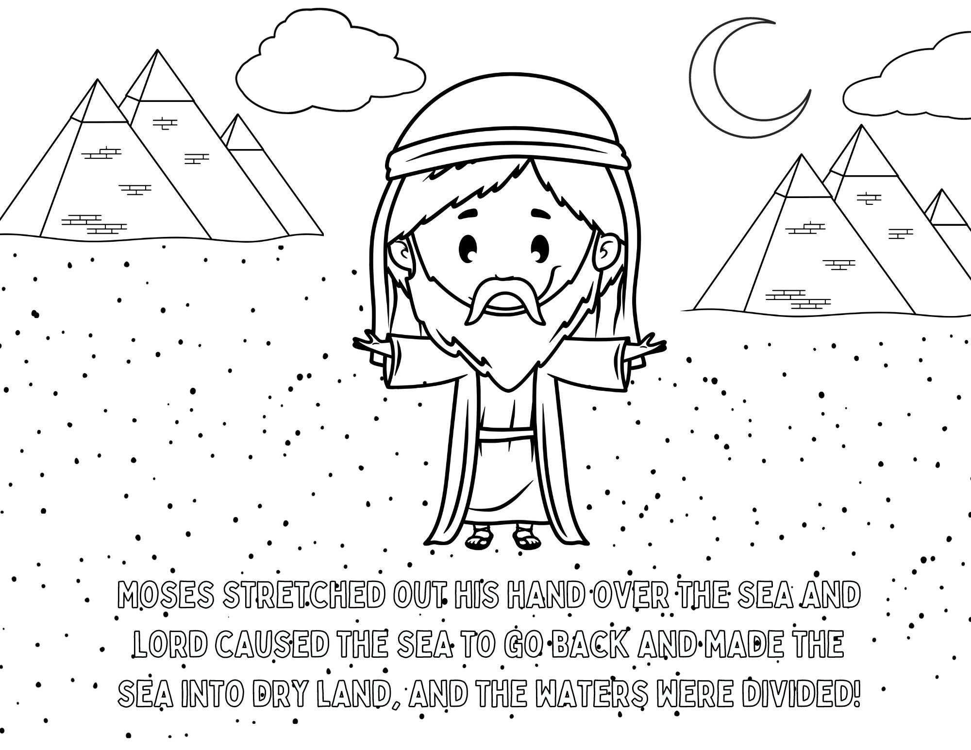 Moses Parts the Red Sea Bible Craft | No Glue Craft! - Etsy