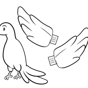 Jesus Baptism by John the Baptist Craft | Easy Dove Craft With Flapping ...