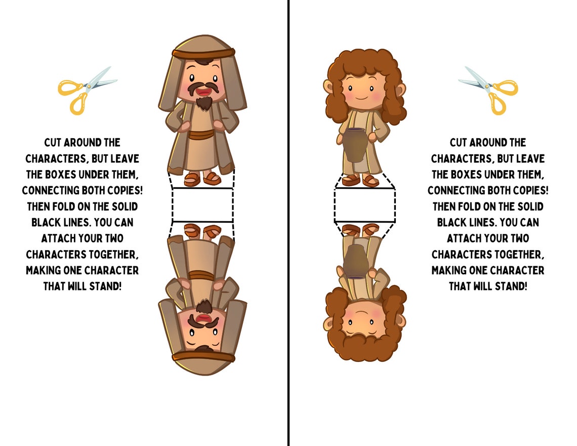 Isaac and Rebecca Bible Story Craft | Servant Meets Rebecca Scene ...