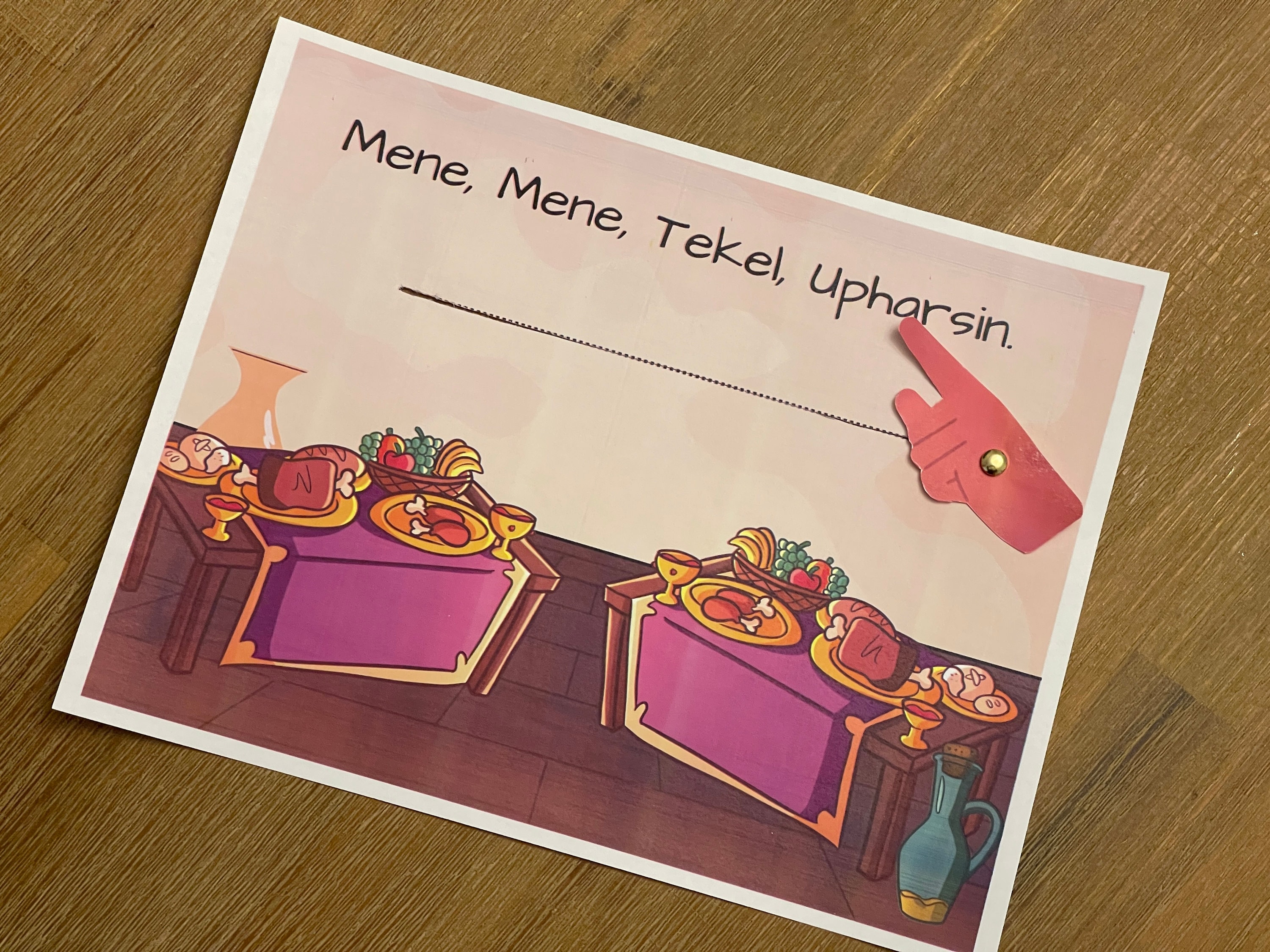 Writing on the Wall Daniel Bible Craft | No Glue Classroom Craft! - Etsy