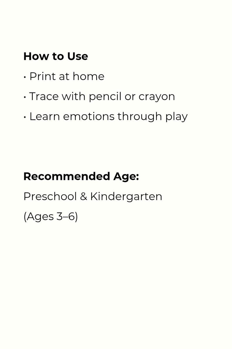 Trace the Face – Sad | Emotion Tracing Worksheet for Kids | Preschool ...