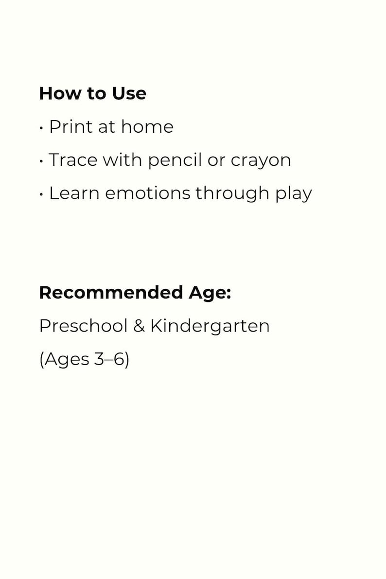 Trace the Face – Excited | Emotion Tracing Worksheet for Preschool ...