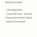 Trace the Face – Excited | Emotion Tracing Worksheet for Preschool ...