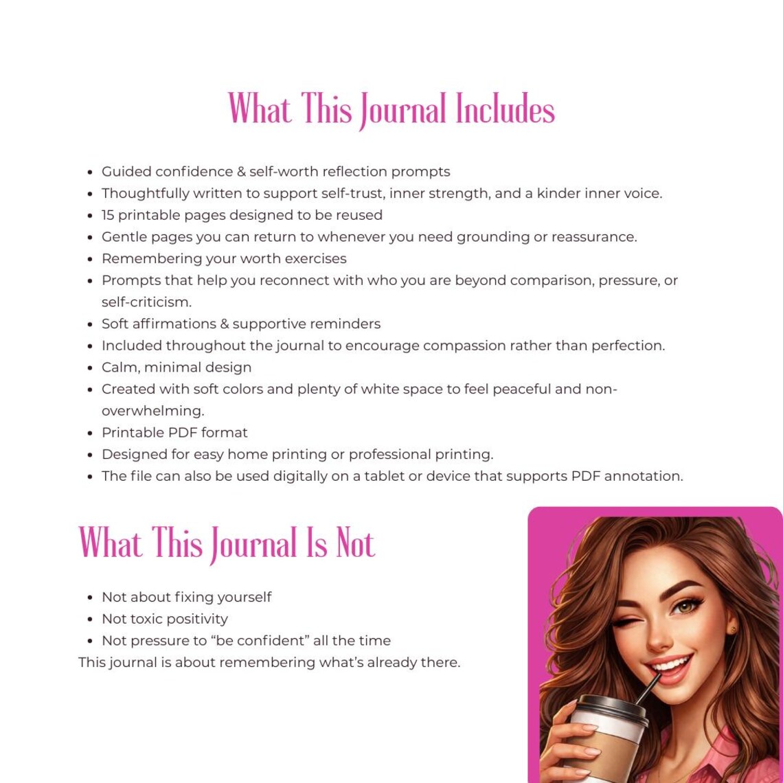 Self-love Journal for Women | Confidence & Reflection (printable PDF ...
