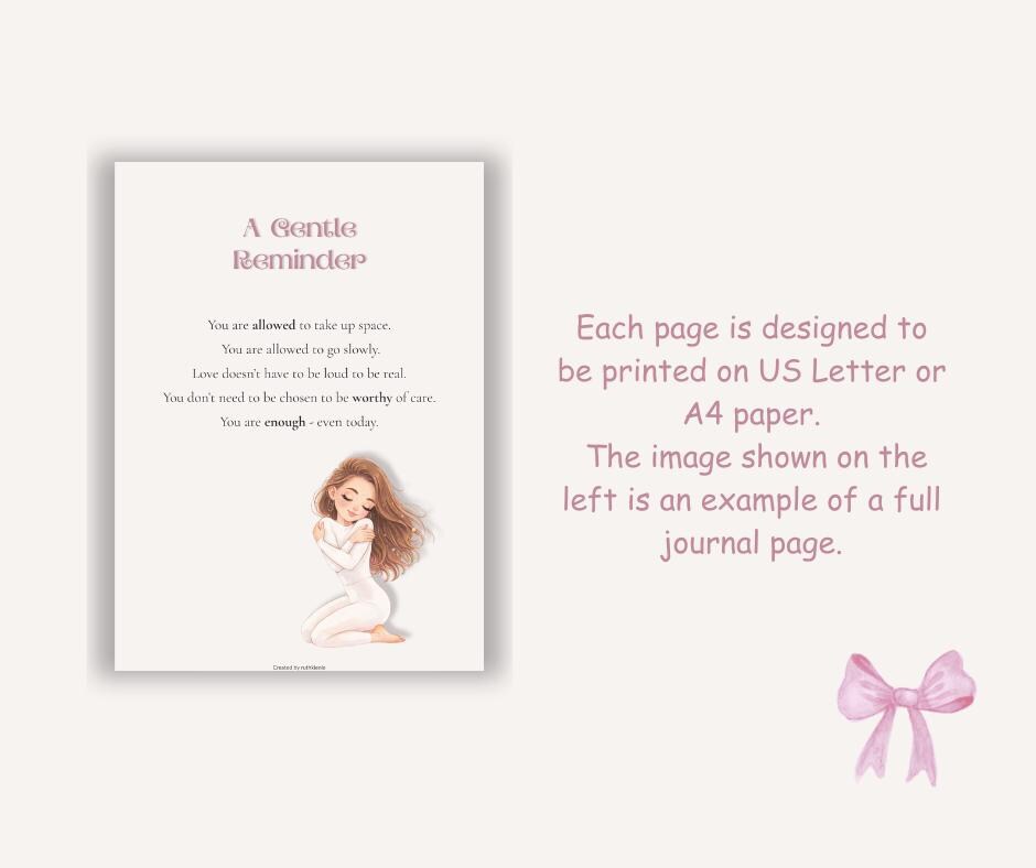 Self-love Journal - Valentine’s Day Reflection Planner (printable PDF ...