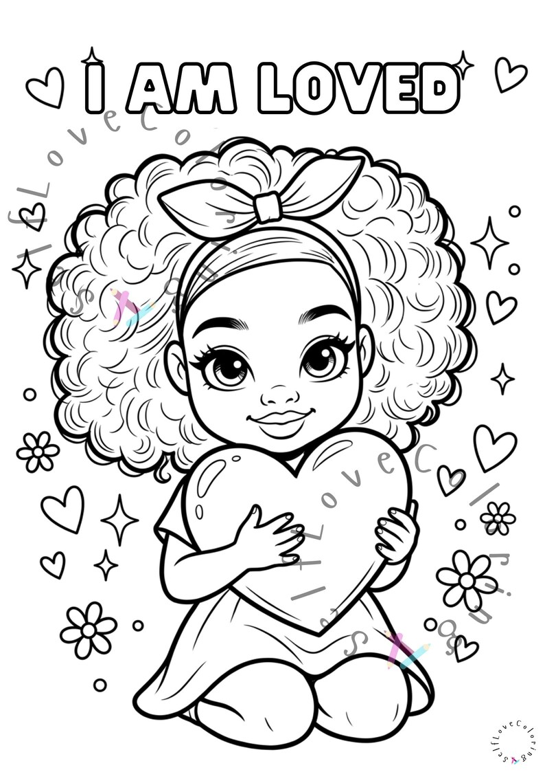 Self Love Coloring Book for Kids | Positive Affirmations (digital PDF ...