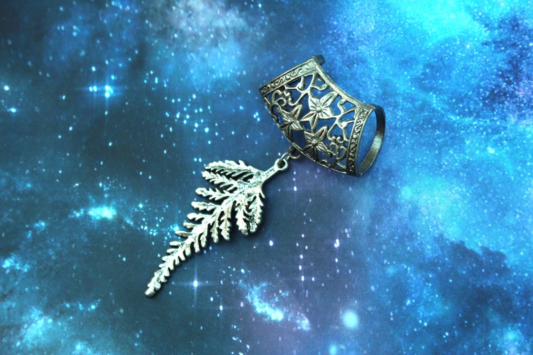 Leaf Scarf Slider With Floral Bail - Scarf Jewelry for Silk or Cotton ...