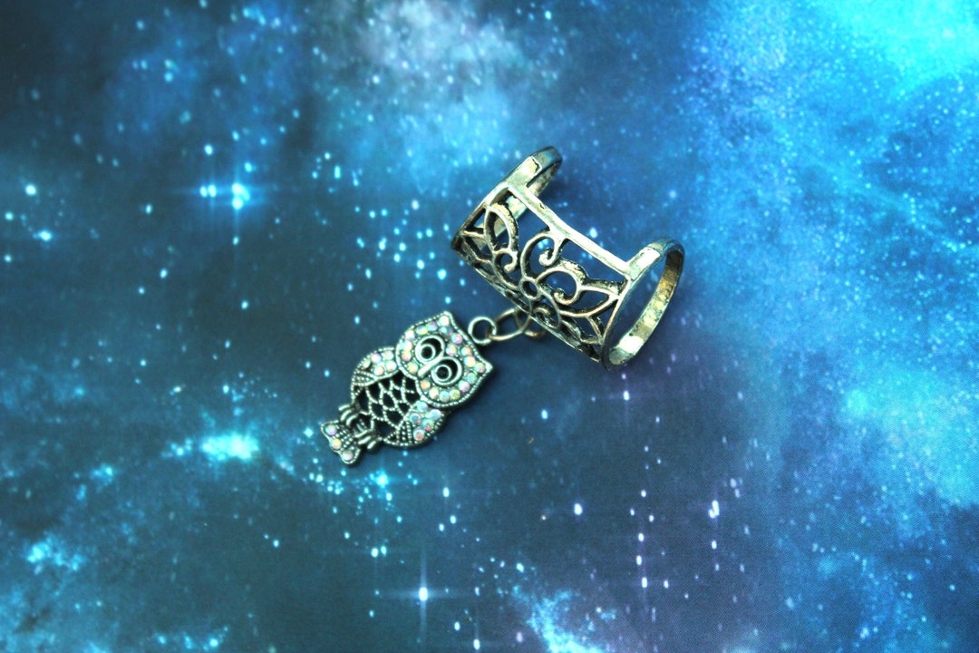 Owl Scarf Slider With Floral Bail Scarf Jewelry for Silk or Cotton ...