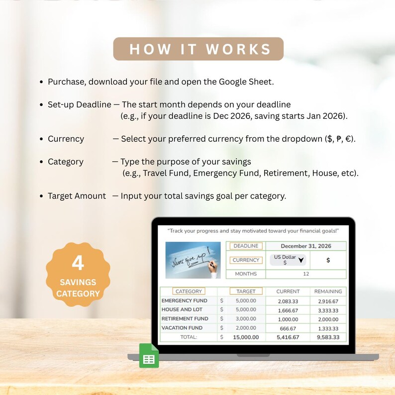 12-Monats-Spar-Challenge 2026 | Digitaler Spreadsheet Ersparnistracker ...
