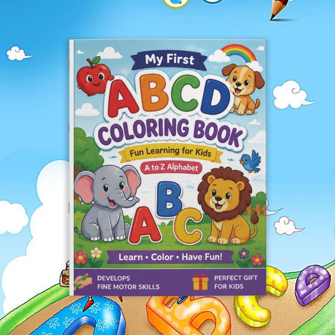 My First ABCD Coloring Book Coloring Book | Alphabet Learning Pages for ...