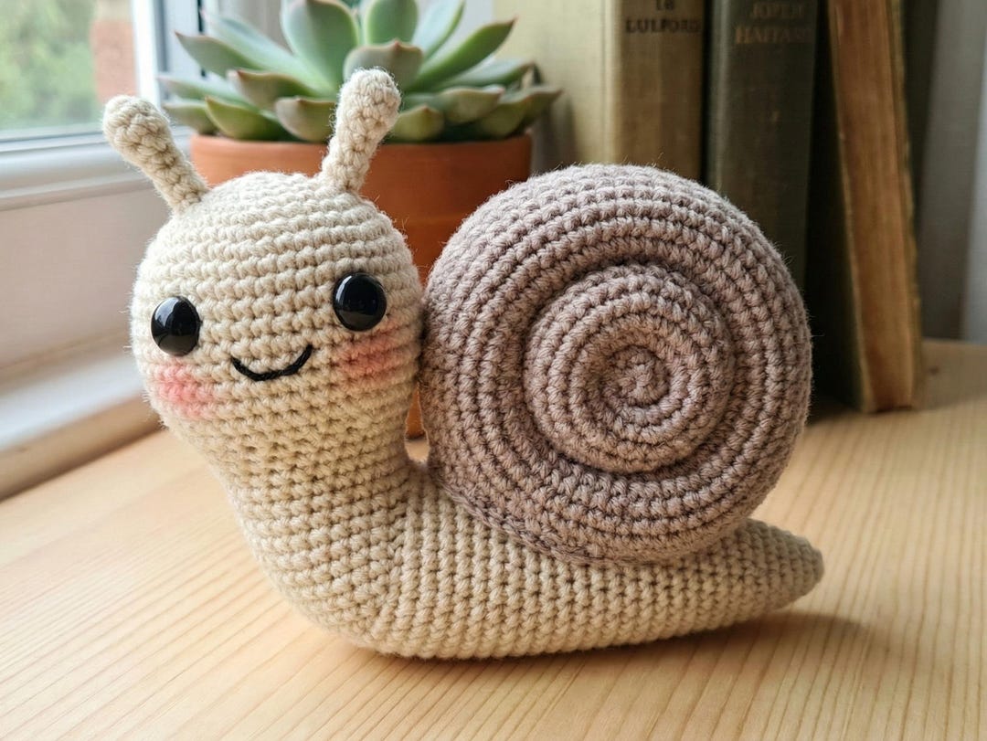 Snail Crochet Pattern Amigurumi PDF, Easy Crochet Snail Pattern, Spiral ...
