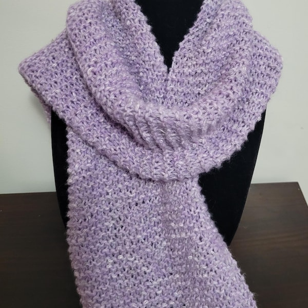 Knit Long Lilac Scarf - Etsy