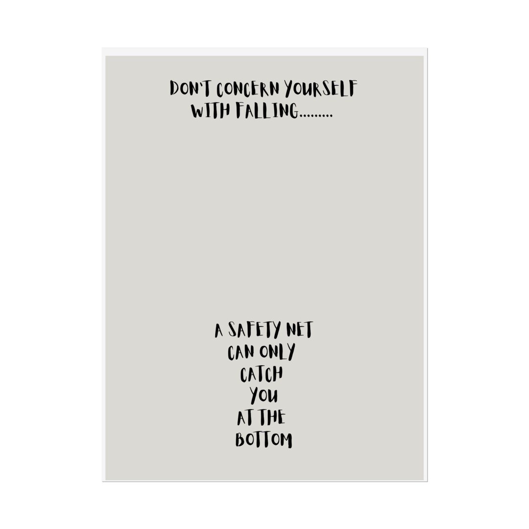 Dark Humor Motivational Poster: Safety Net Quote Art - Etsy
