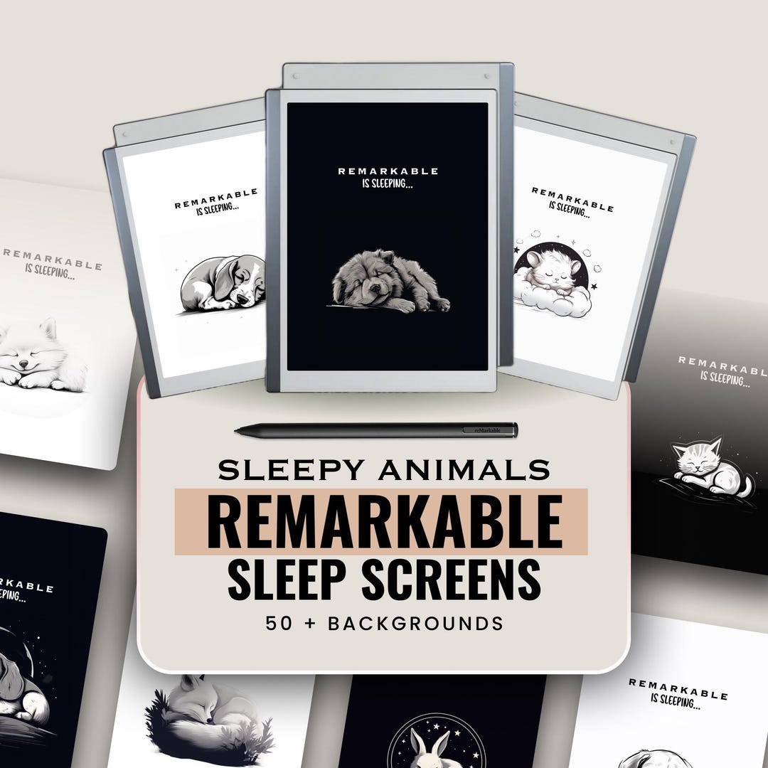 Sleepy Animals Remarkable Sleep Screens | 50+ Animal Screens | Black ...