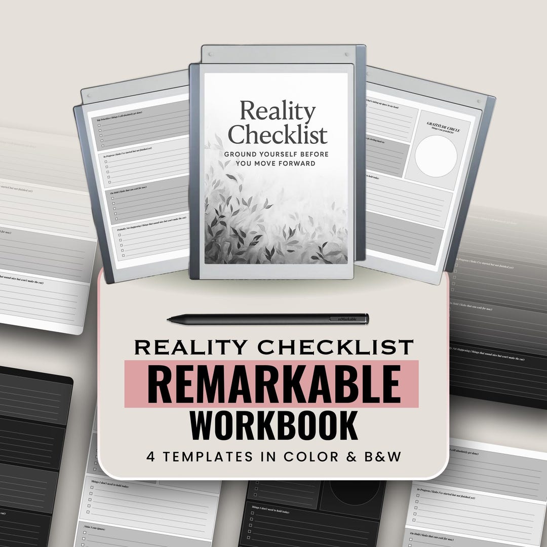 Reality Checklist Workbook for Remarkable | Decision Clarity ...